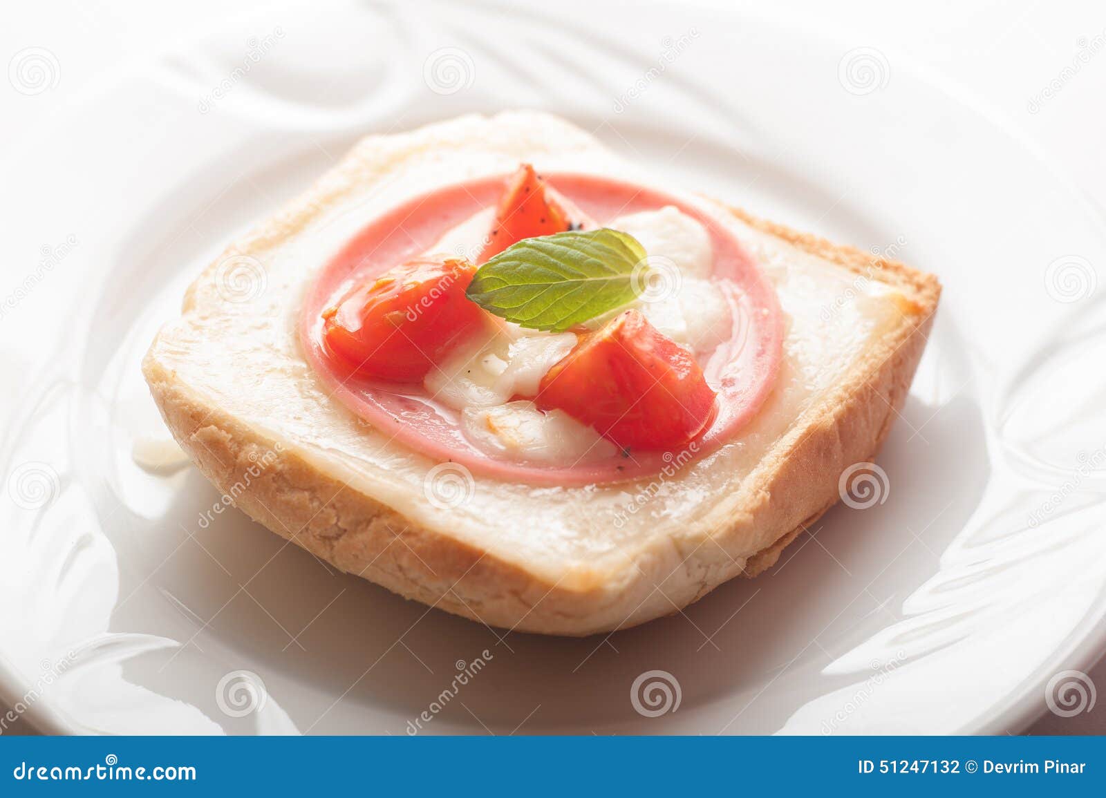 Toasted Cheese and Ham Sandwich Stock Photo - Image of monsieur ...
