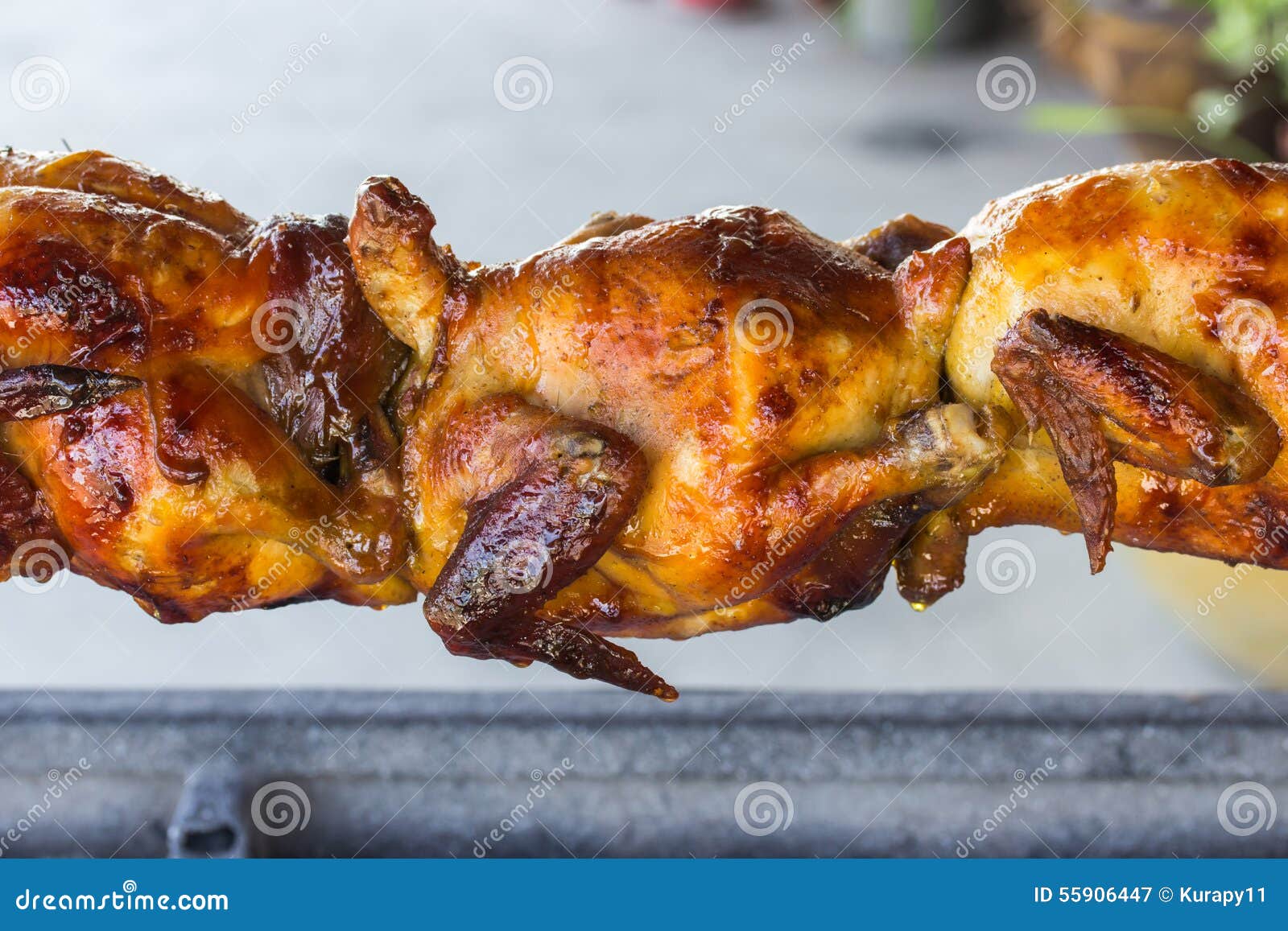 Toasted Chicken in Charcoal Grills Stock Image - Image of roasted, meat ...