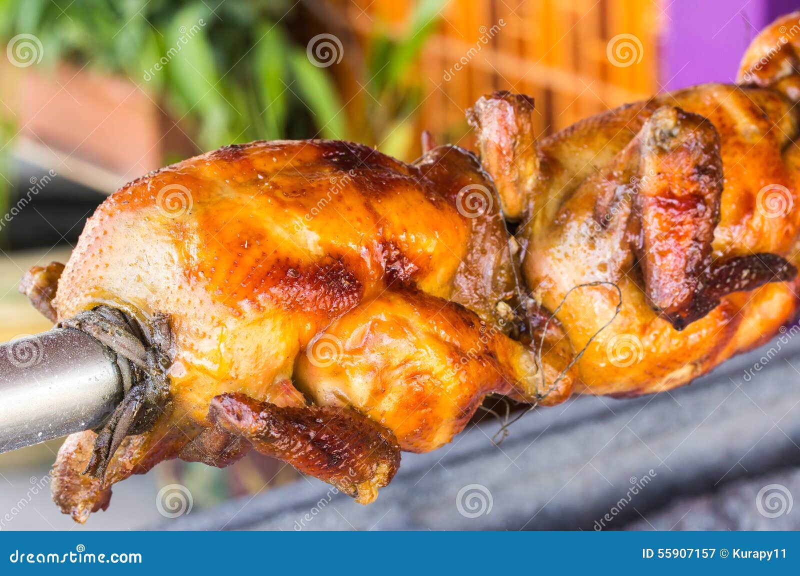 Toasted Chicken In Charcoal Grills Royalty-Free Stock Photo ...