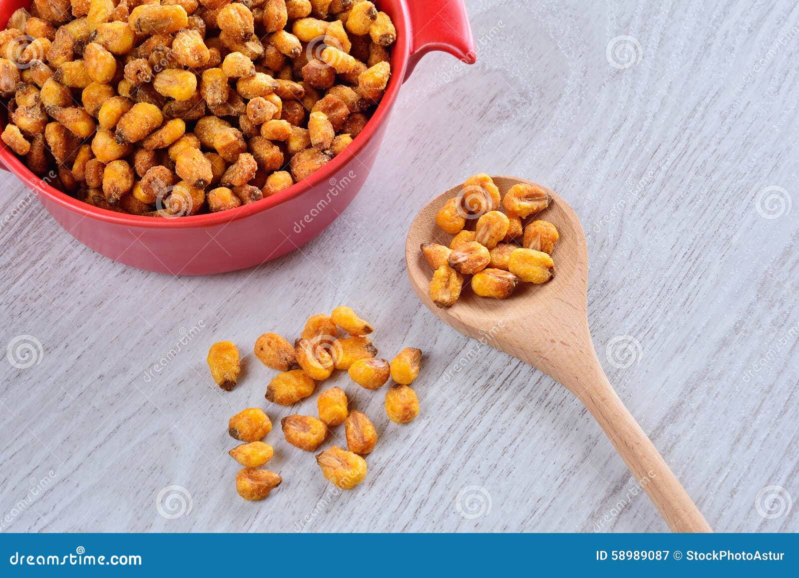 Toasted corn. stock image. Image of food, corn, nuts - 58989087