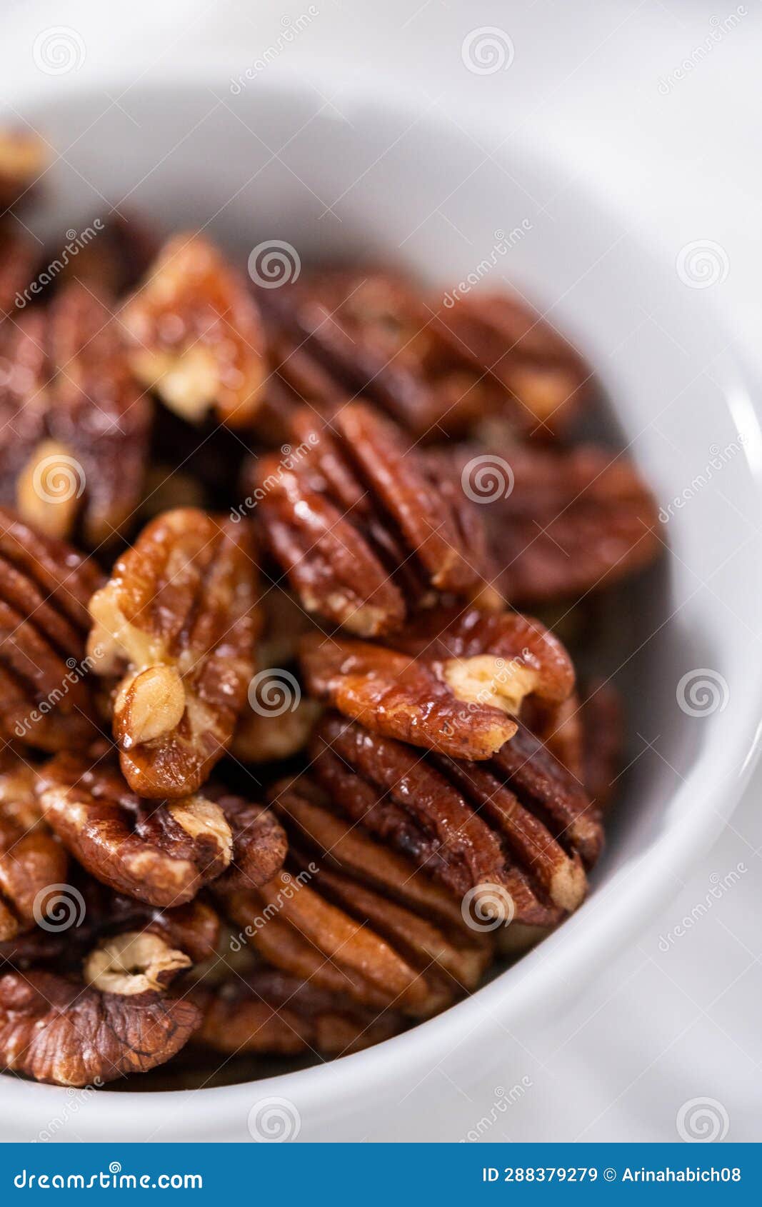Toasted pecans stock image. Image of preparing, making - 288379279