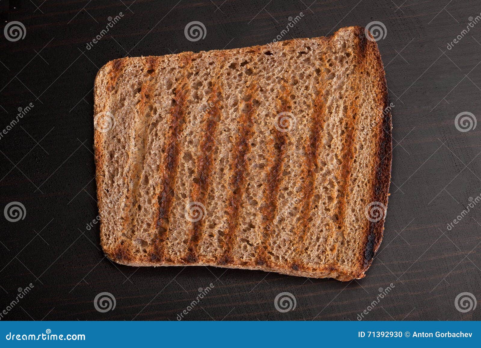Toasted Rye Bread on the Wooden Table Stock Photo - Image of toast ...