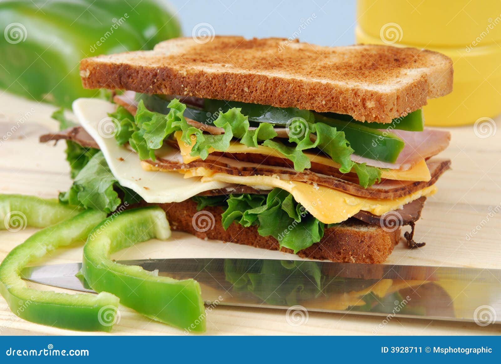 Toasted Sandwich stock image. Image of sandwich, dinner - 3928711