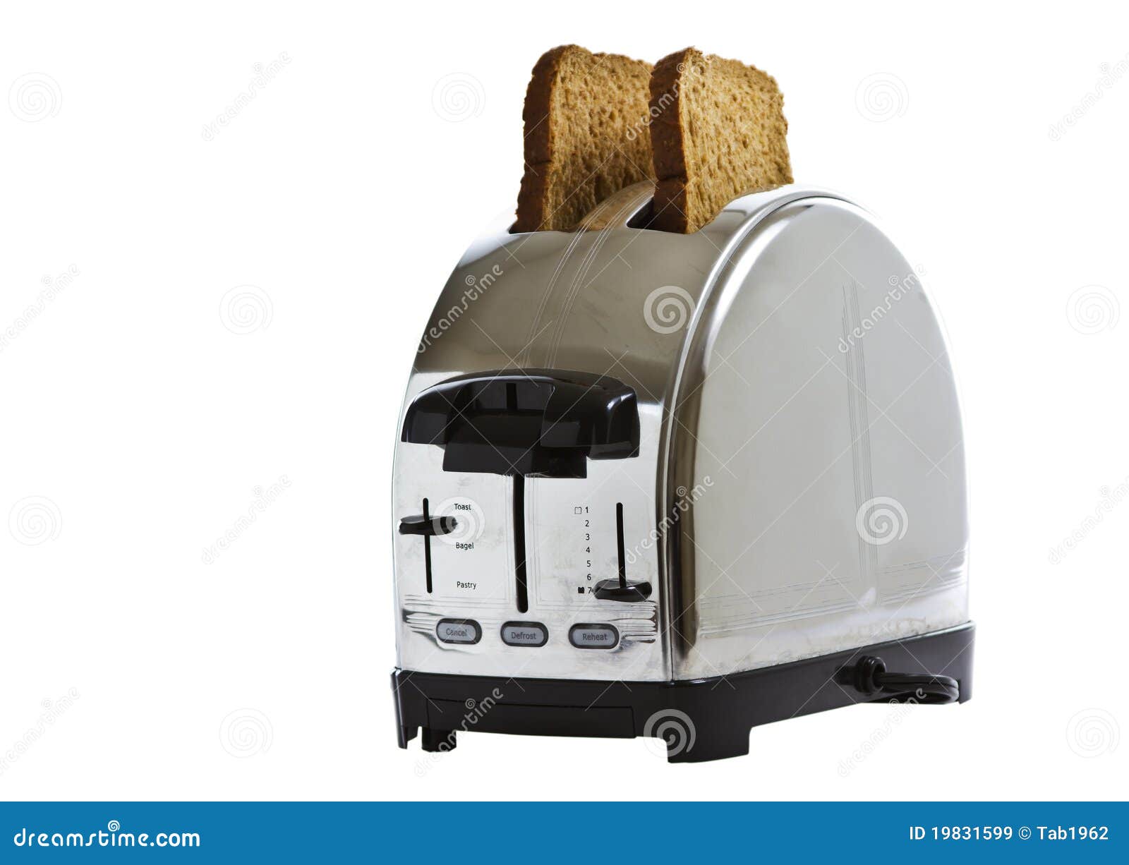 Toaster with Bread stock image. Image of bright, black - 19831599
