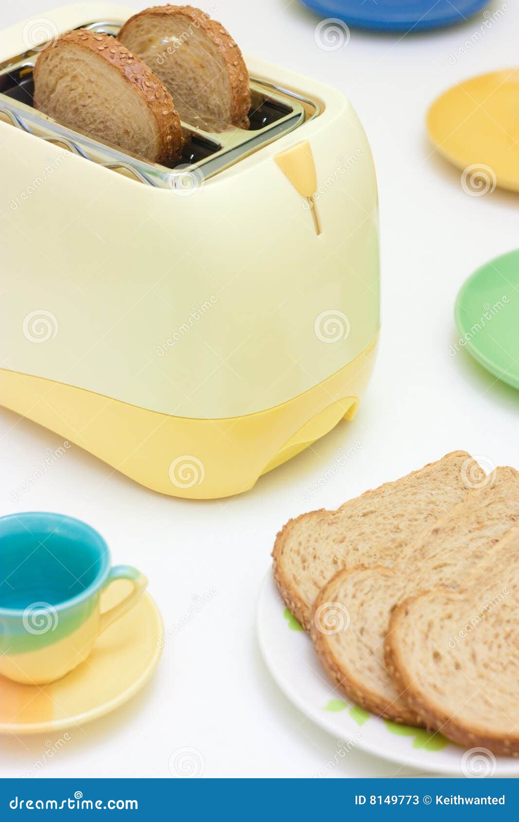 Toaster and bread stock image. Image of dinner, eating - 8149773