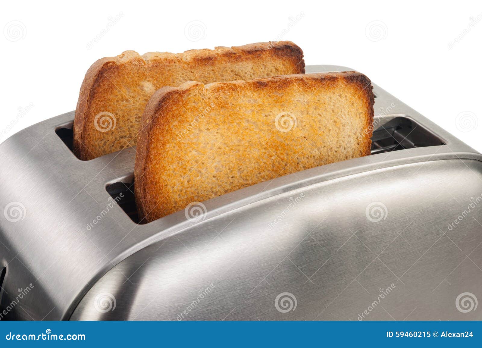 Toaster with bread stock image. Image of steel, metal - 59460215