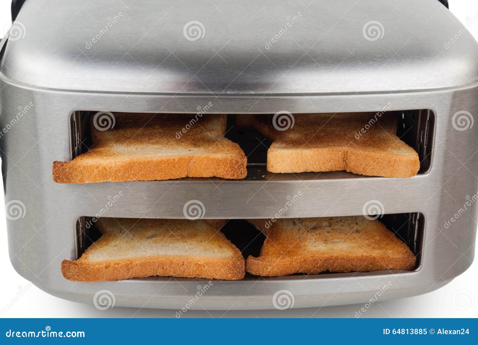 Toaster with bread stock image. Image of appliance, stainless - 64813885