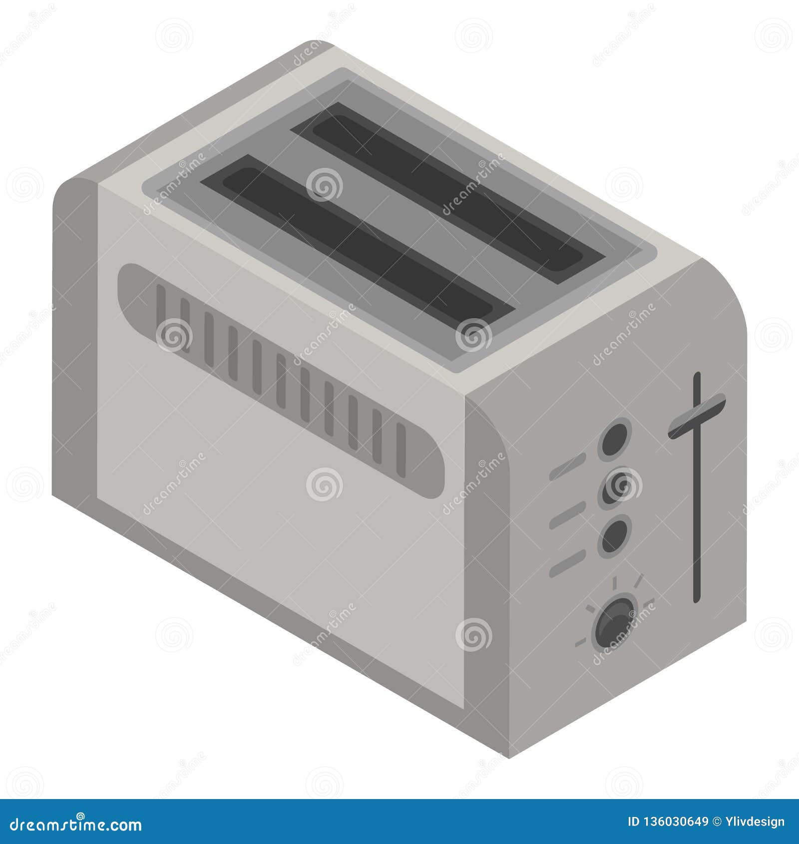 Toaster Icon, Isometric Style Stock Vector - Illustration of cooking ...