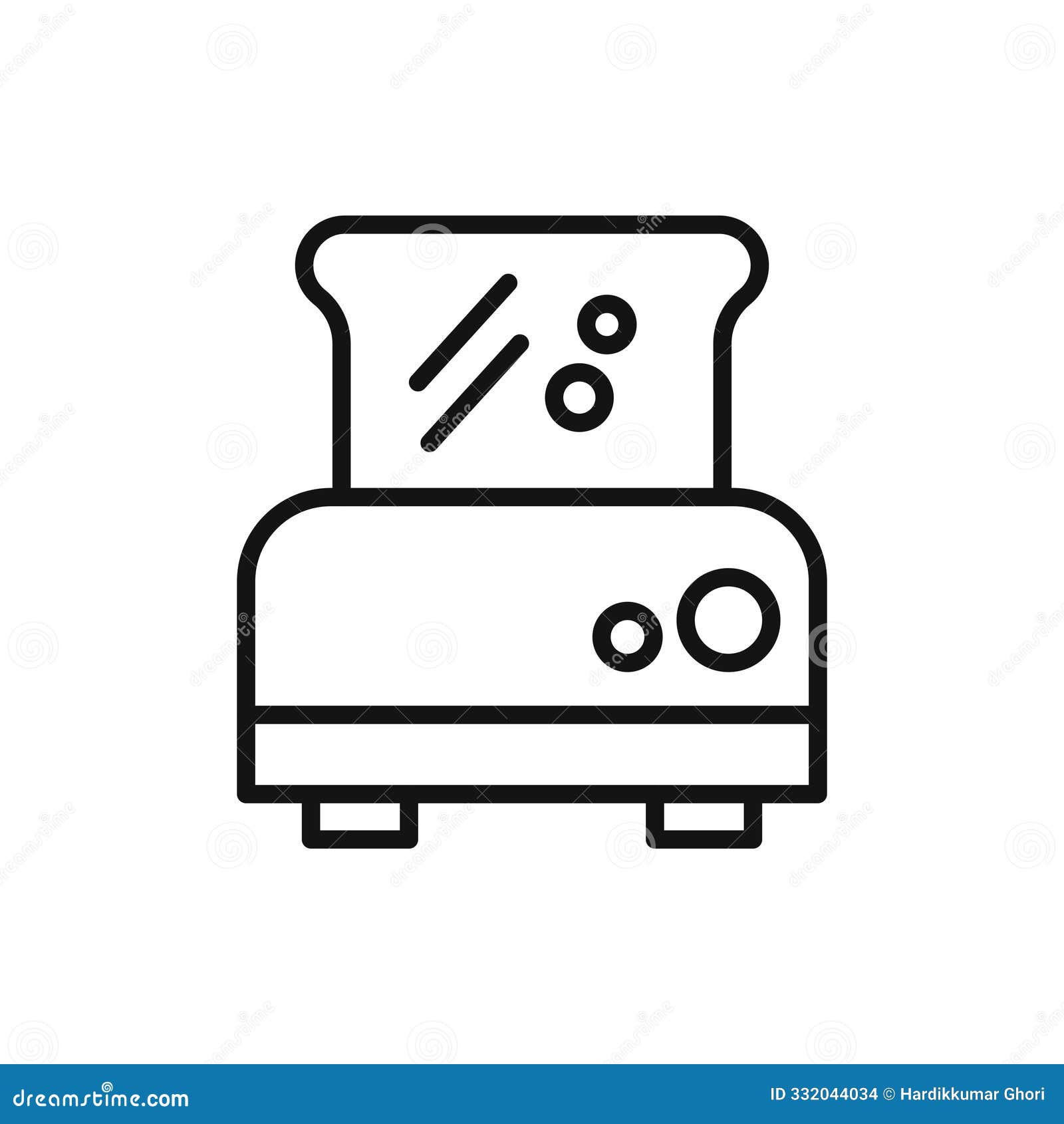 Toaster Icon Symbol on White Background Stock Vector - Illustration of ...