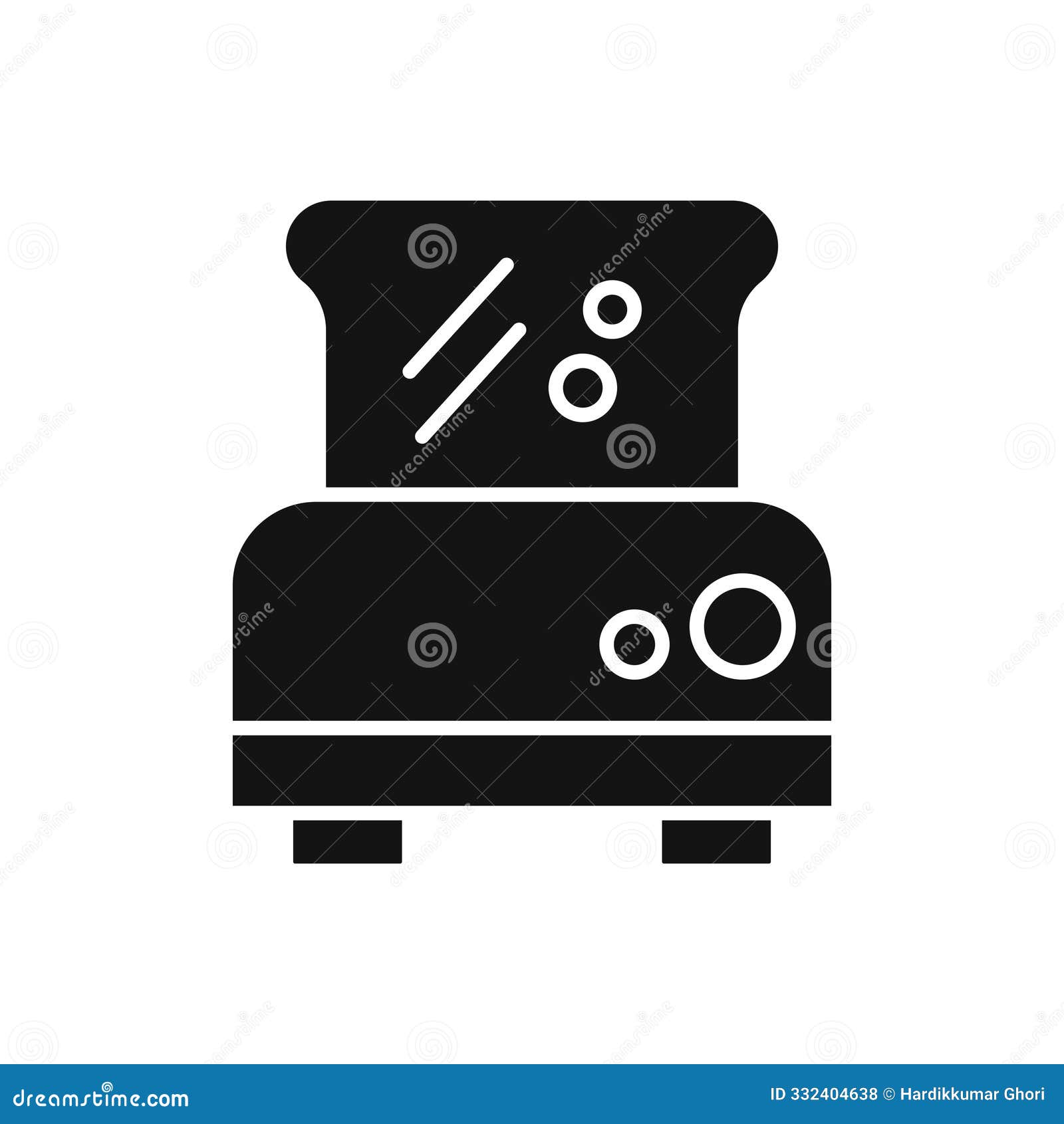 Toaster Icon Symbol on White Background Stock Illustration ...