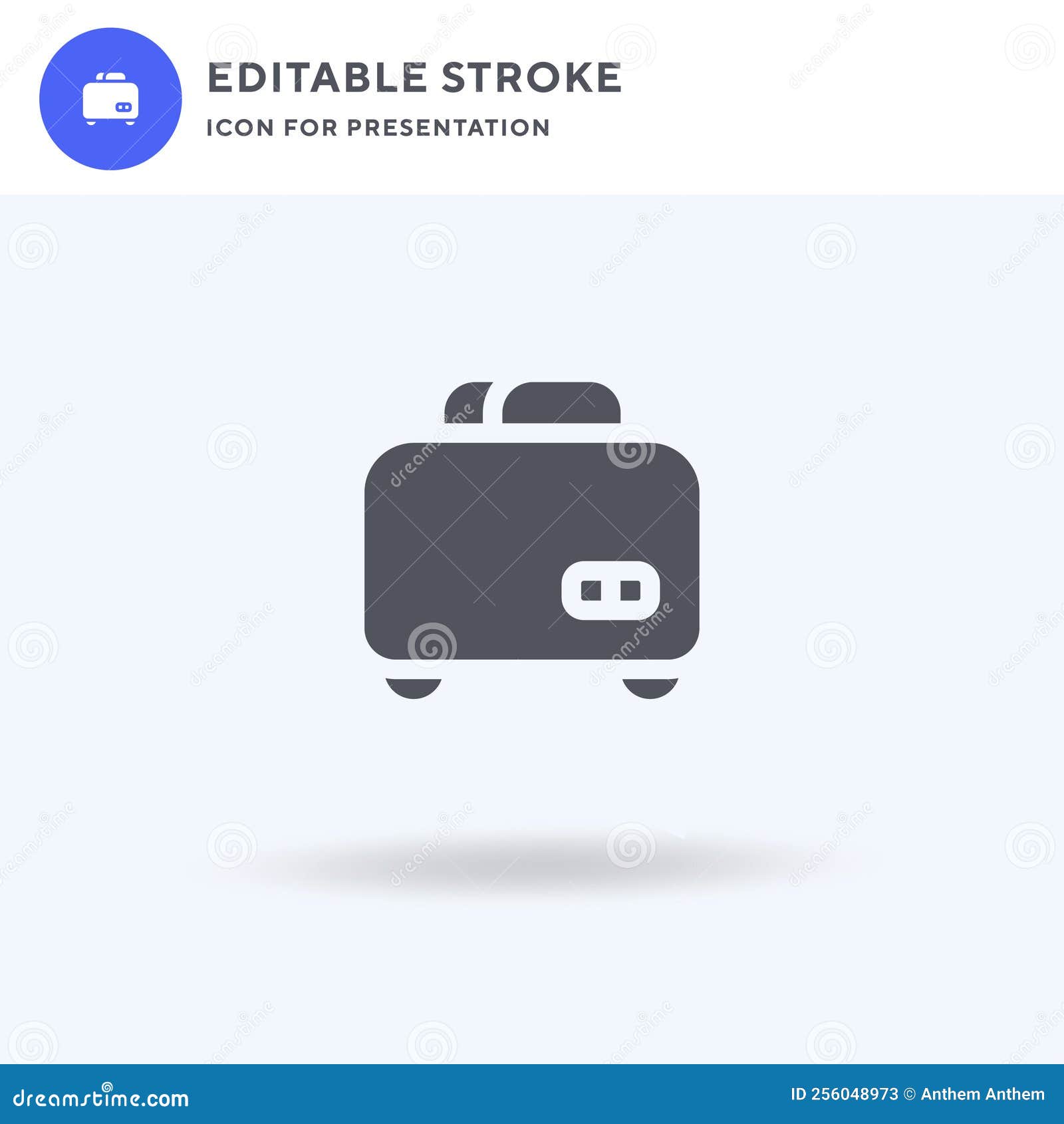 Toaster Icon Vector, Filled Flat Sign, Solid Pictogram Isolated on ...