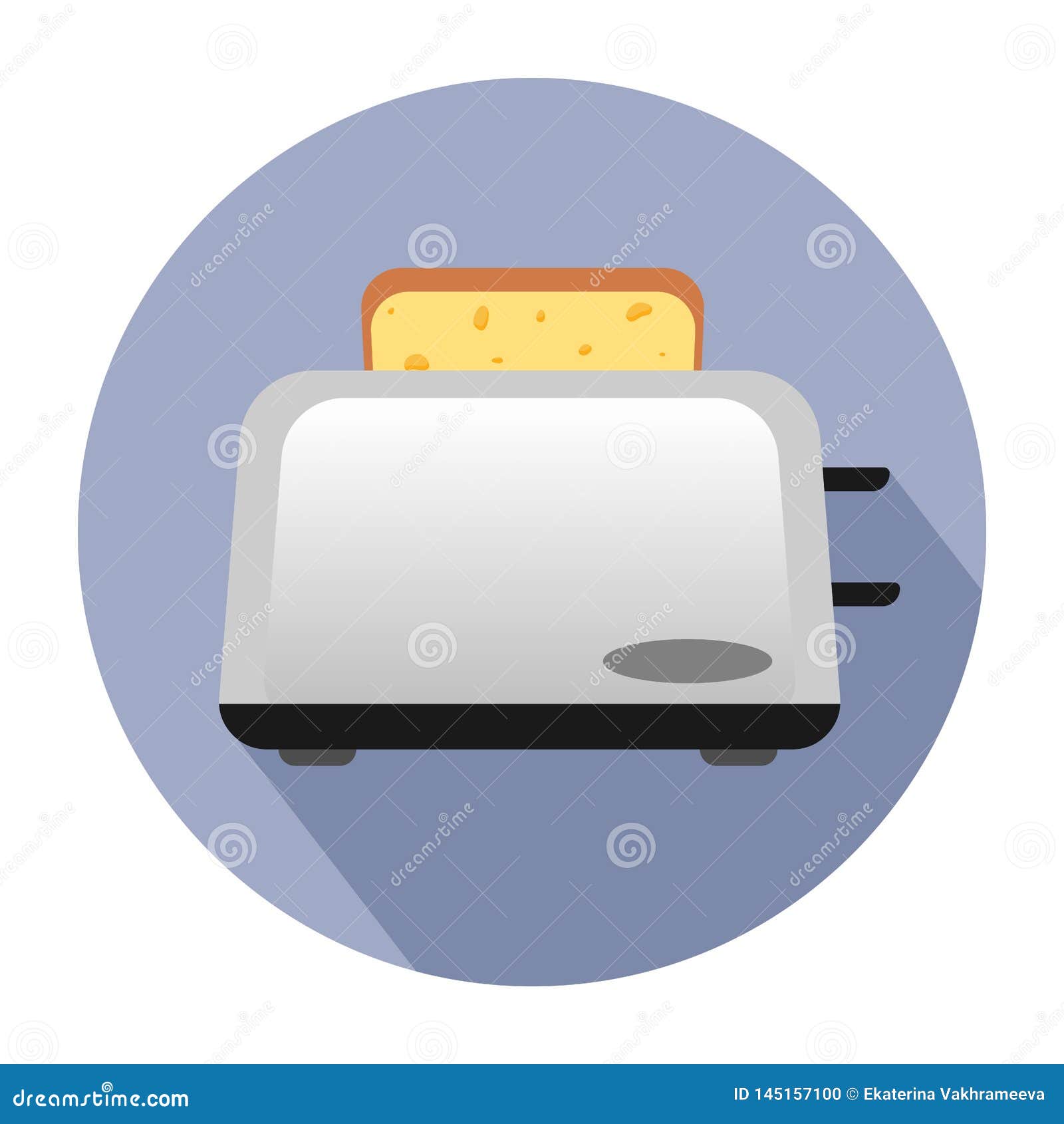 Toaster Icon. Vector Illustration in Flat Style Stock Vector ...