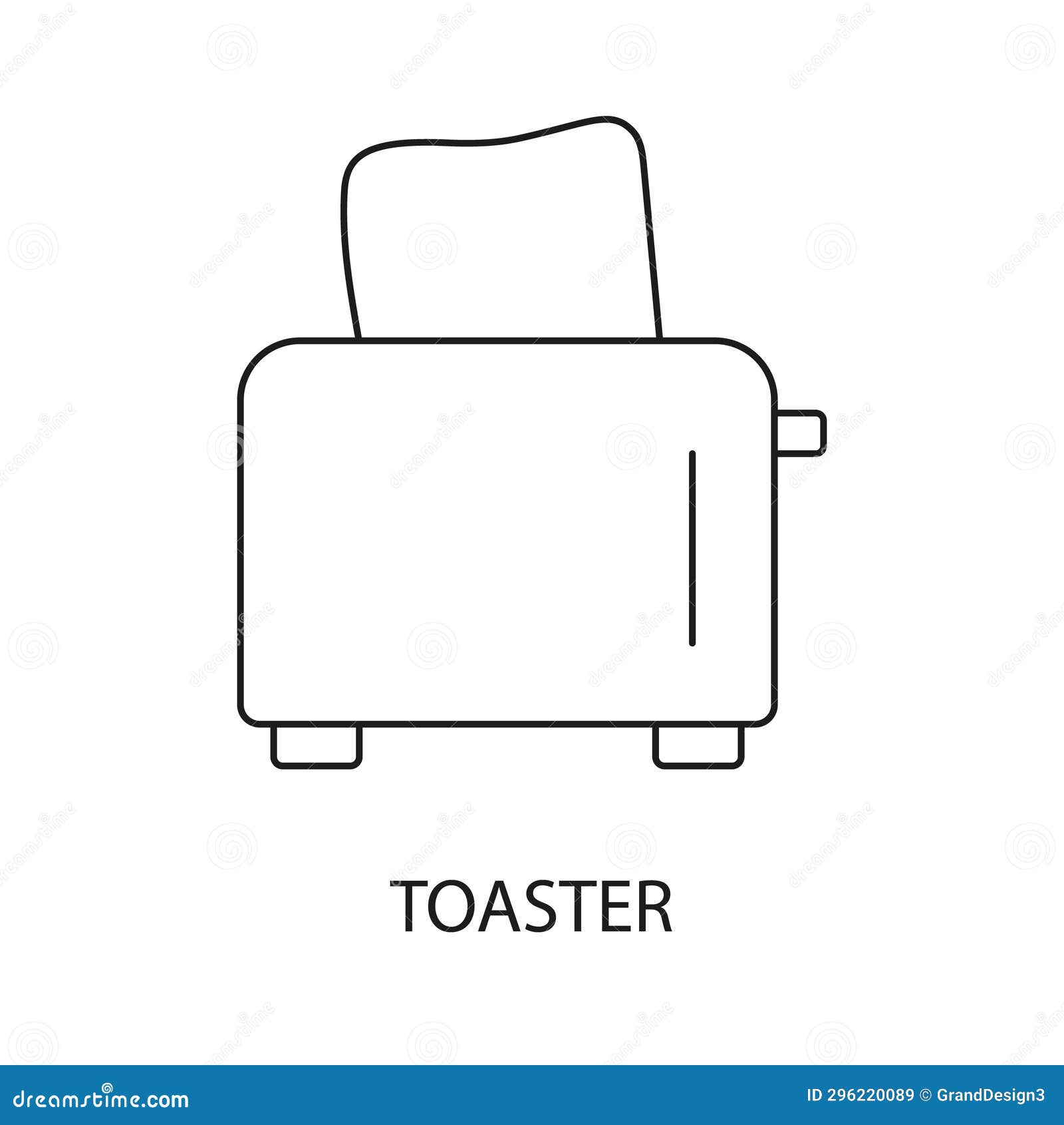 Toaster Line Icon Vector for Marks on Food Packaging Stock Vector ...