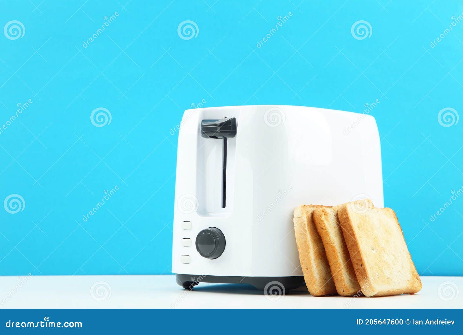 Toaster with Roasted Toast Bread Stock Photo - Image of food, piece ...