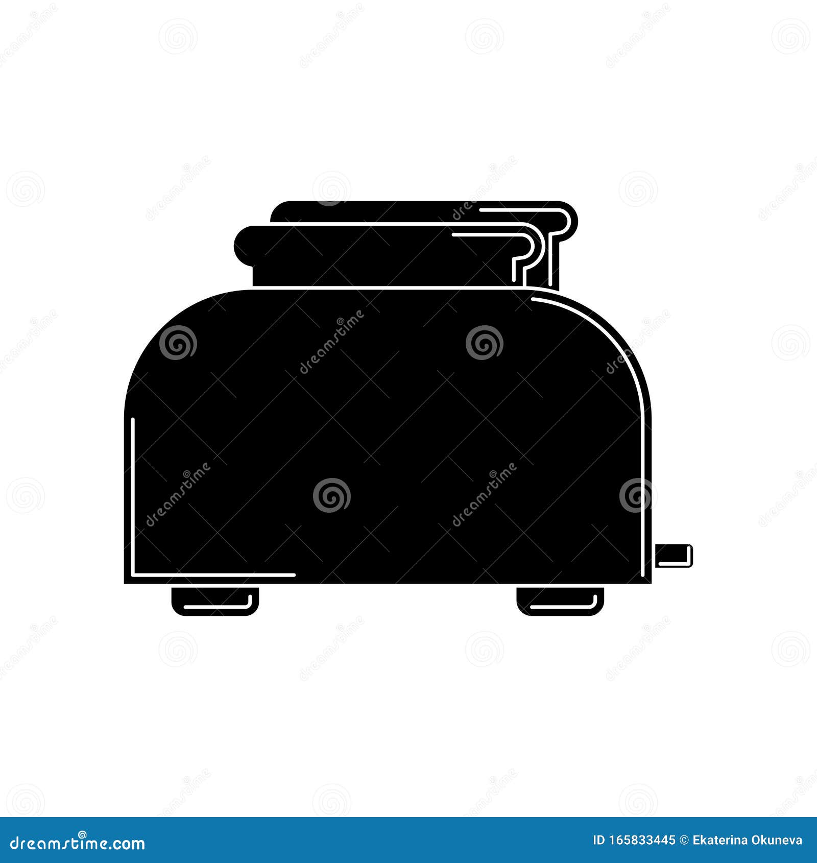 Toaster Silhouette. Kitchen Tool Illustration for Design and Web. Stock ...