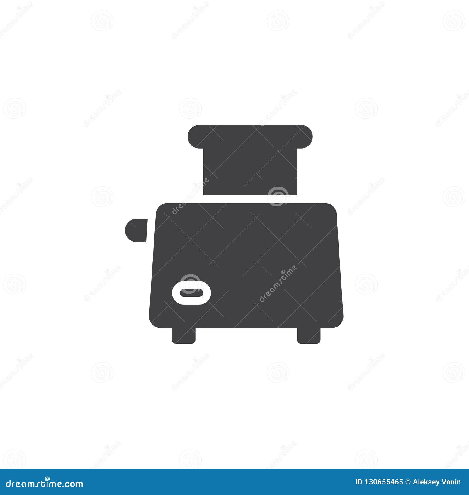 Toaster vector icon stock vector. Illustration of design - 130655465
