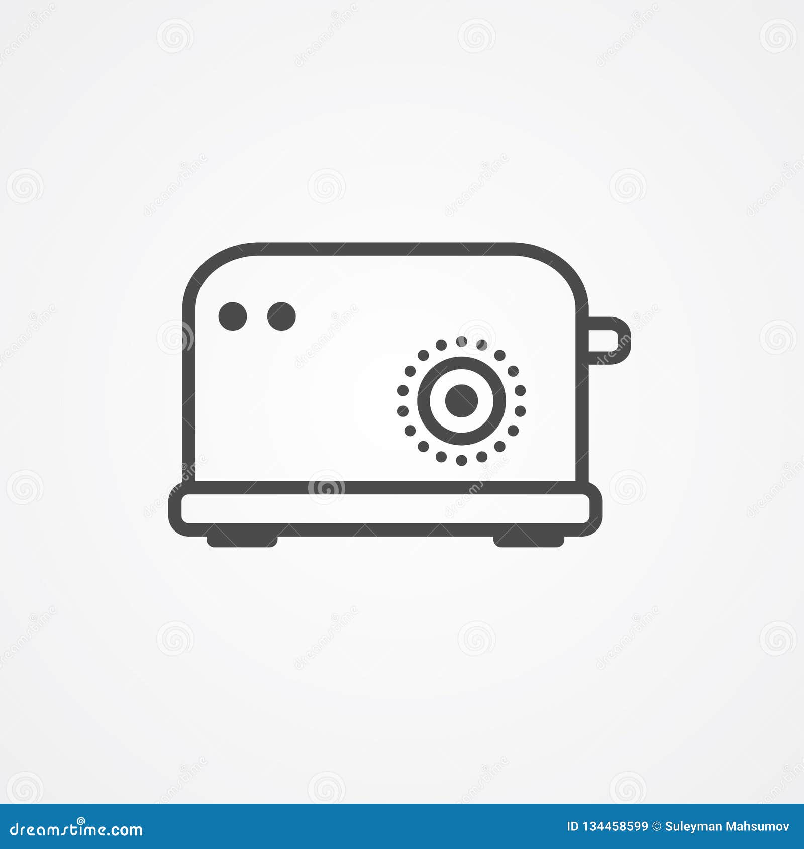Toaster Vector Icon Sign Symbol Stock Vector - Illustration of electric ...