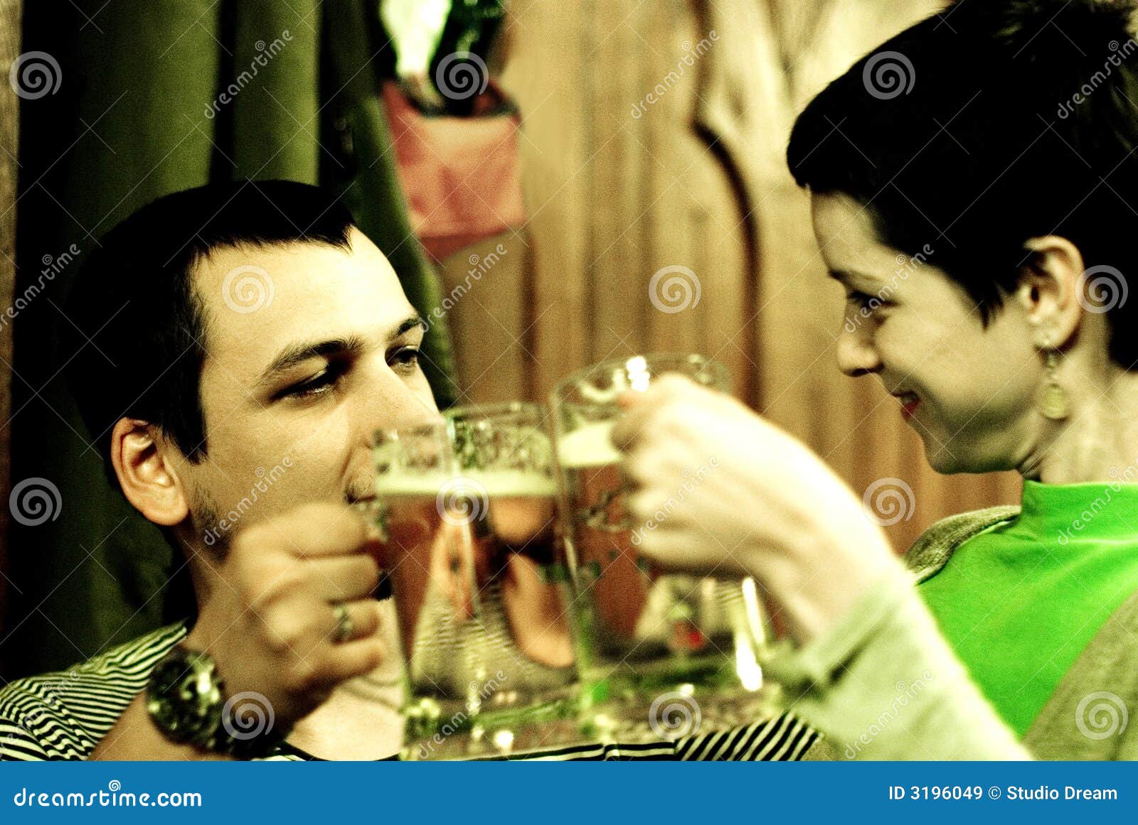 Toasting with beer stock image. Image of drinking, friends - 3196049