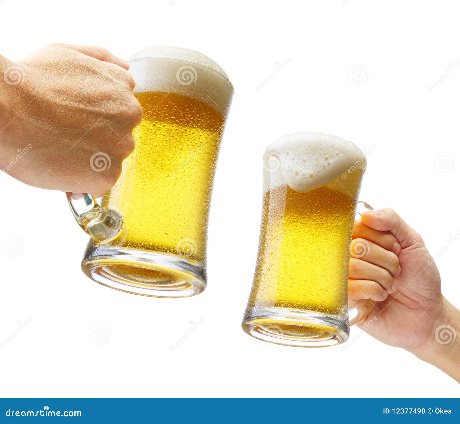 Toasting with beers stock photo. Image of toast, froth - 12377490