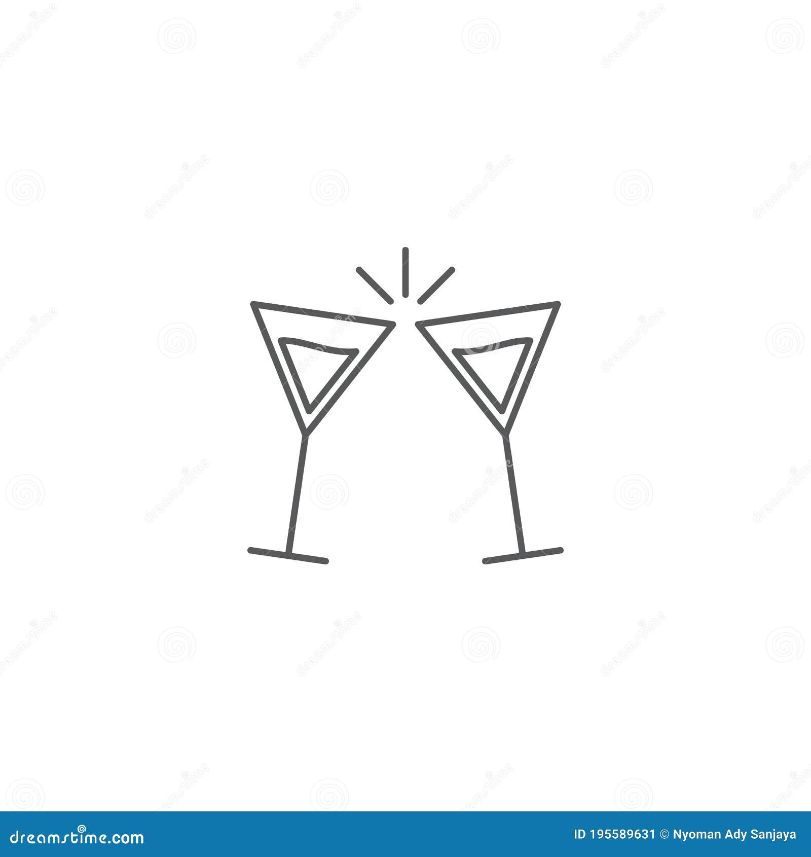 Toasting Glasses Of Beer Thin Line Icon, Craft Beer Concept, Cheers ...