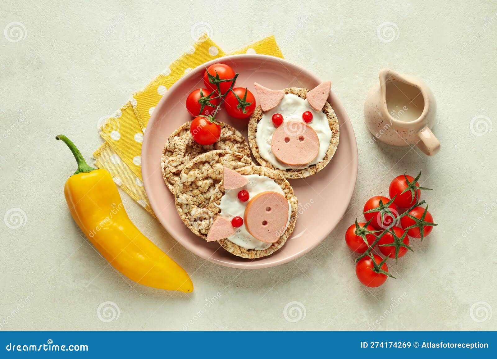 Toasts with Crispbread, Toast for Kid for School Stock Image - Image of ...