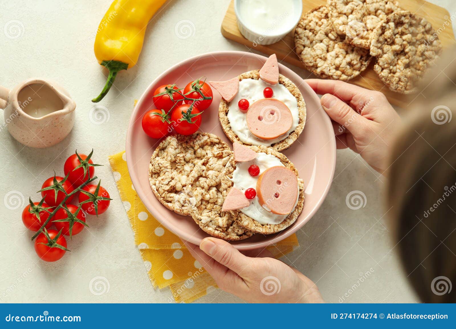 Toasts with Crispbread, Toast for Kid for School Stock Photo - Image of ...