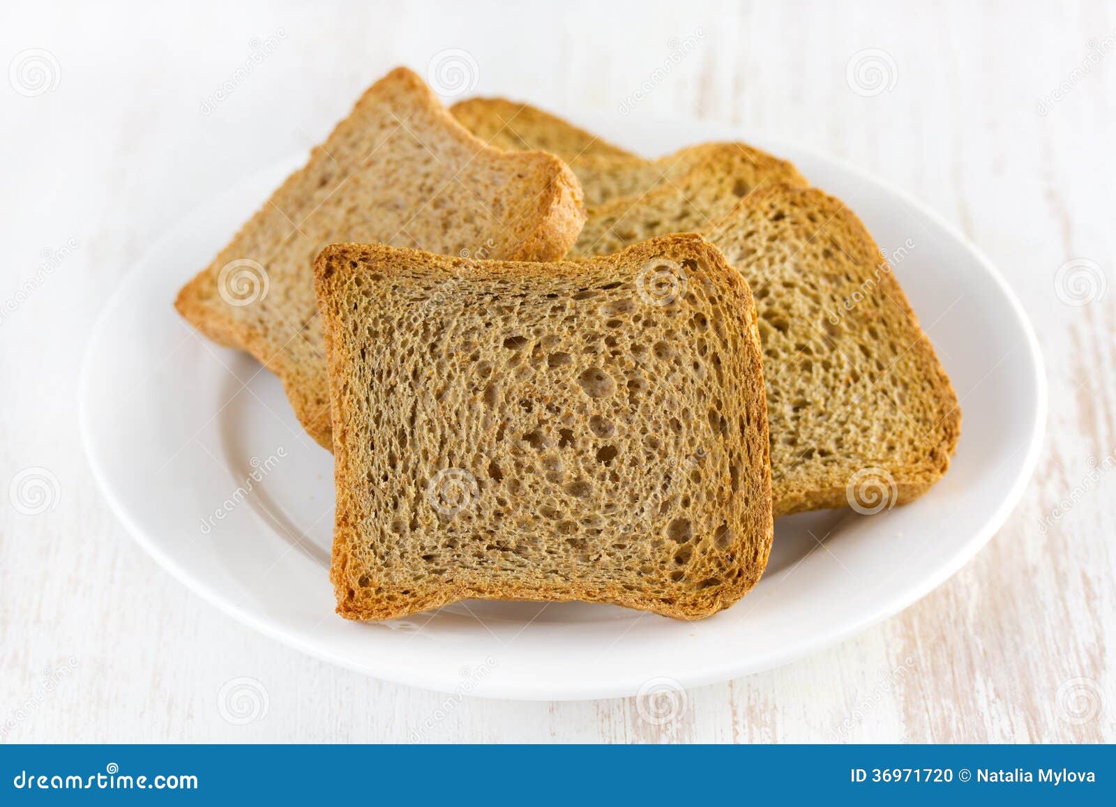 Toasts on plate stock photo. Image of tasty, toast, food - 36971720