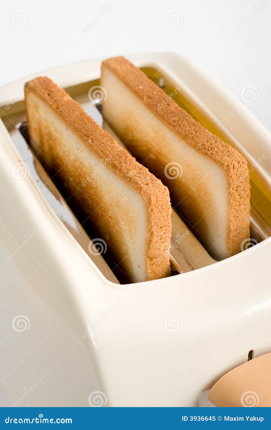 Toasts in toaster stock image. Image of snack, domestic - 3936645
