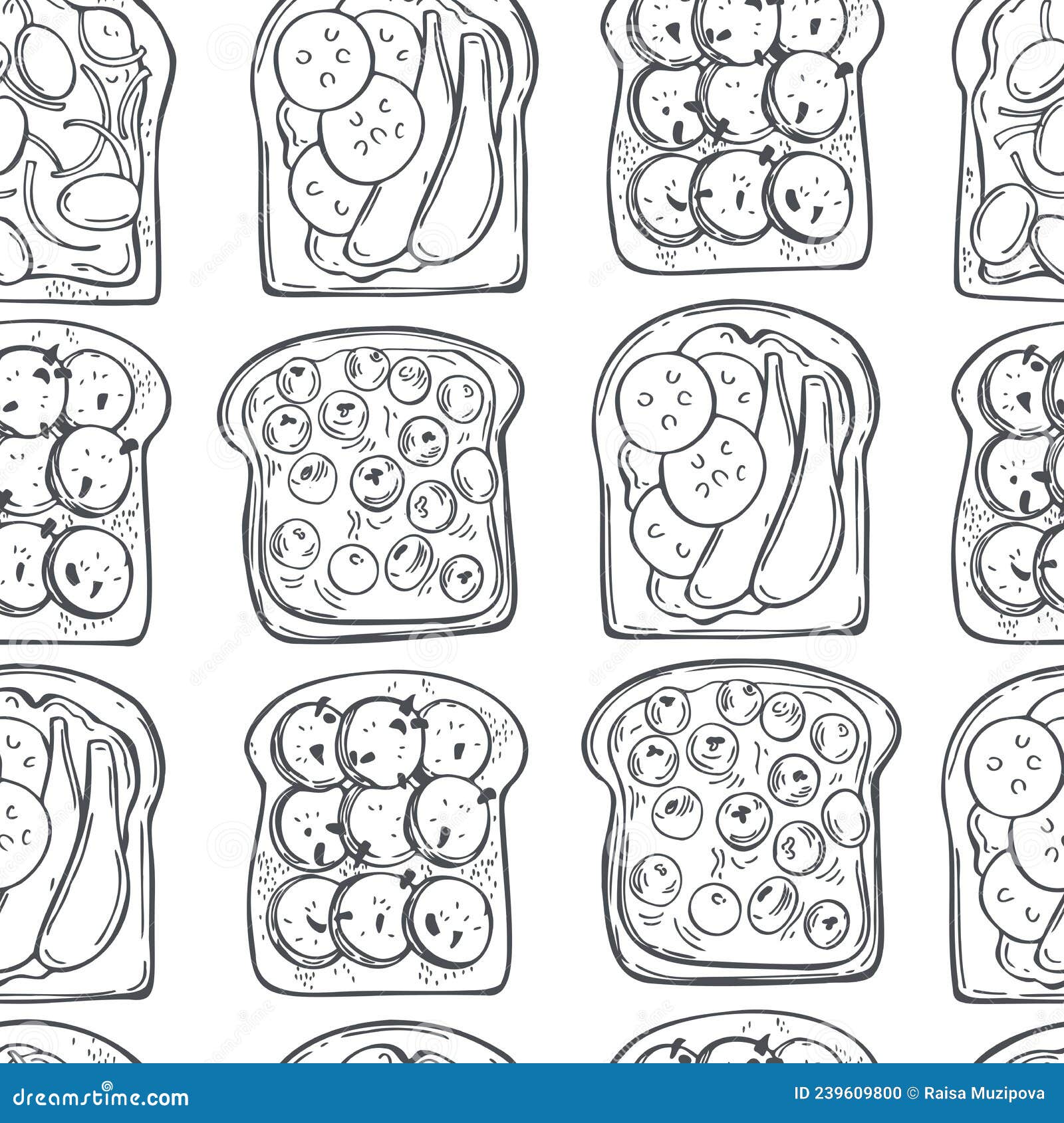 Toasts. Vector pattern stock vector. Illustration of graphics - 239609800 Toasts. Vector pattern stock vector. Illustration of graphics - 239609800