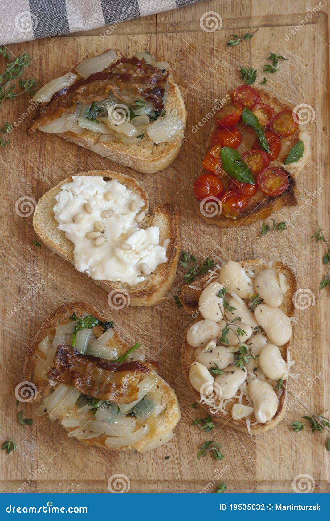 Toasts on wooden board stock photo. Image of roast, food - 19535032