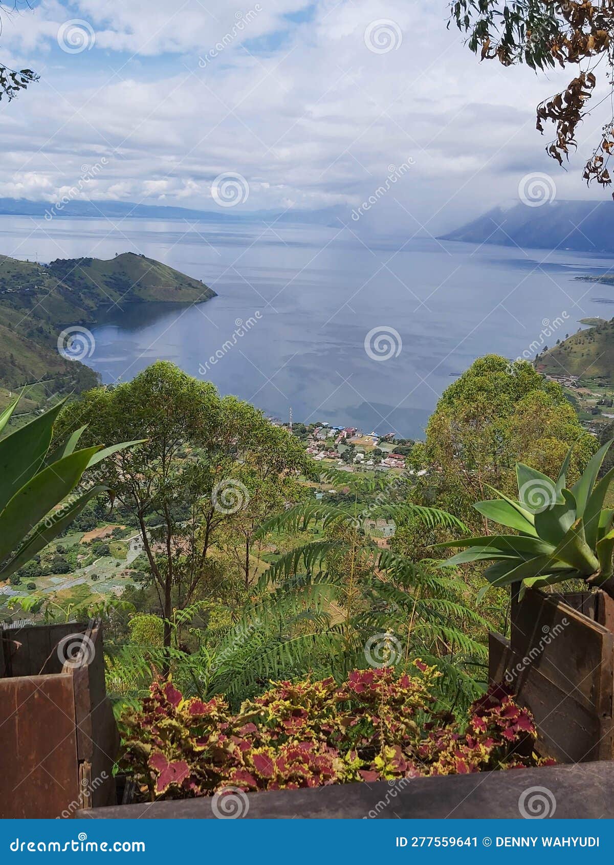 The TOBA CALDERA LAKE HAS BEEN CREATED THOUSANDS of YEARS AGO Stock ...