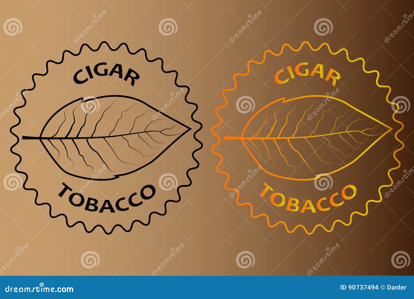 Tobacco cigar sticker stock vector. Illustration of harvest - 90737494