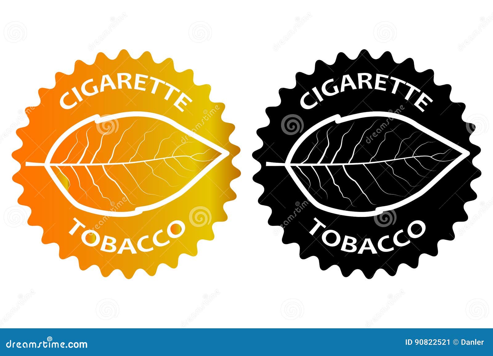 Tobacco cigarette sticker stock vector. Illustration of abstract - 90822521
