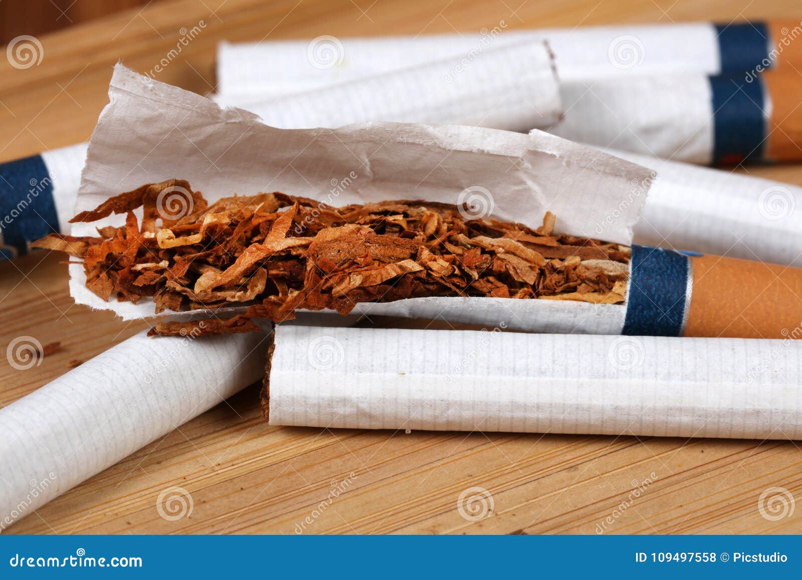 Tobacco cigarettes stock photo. Image of macro, smoking - 109497558