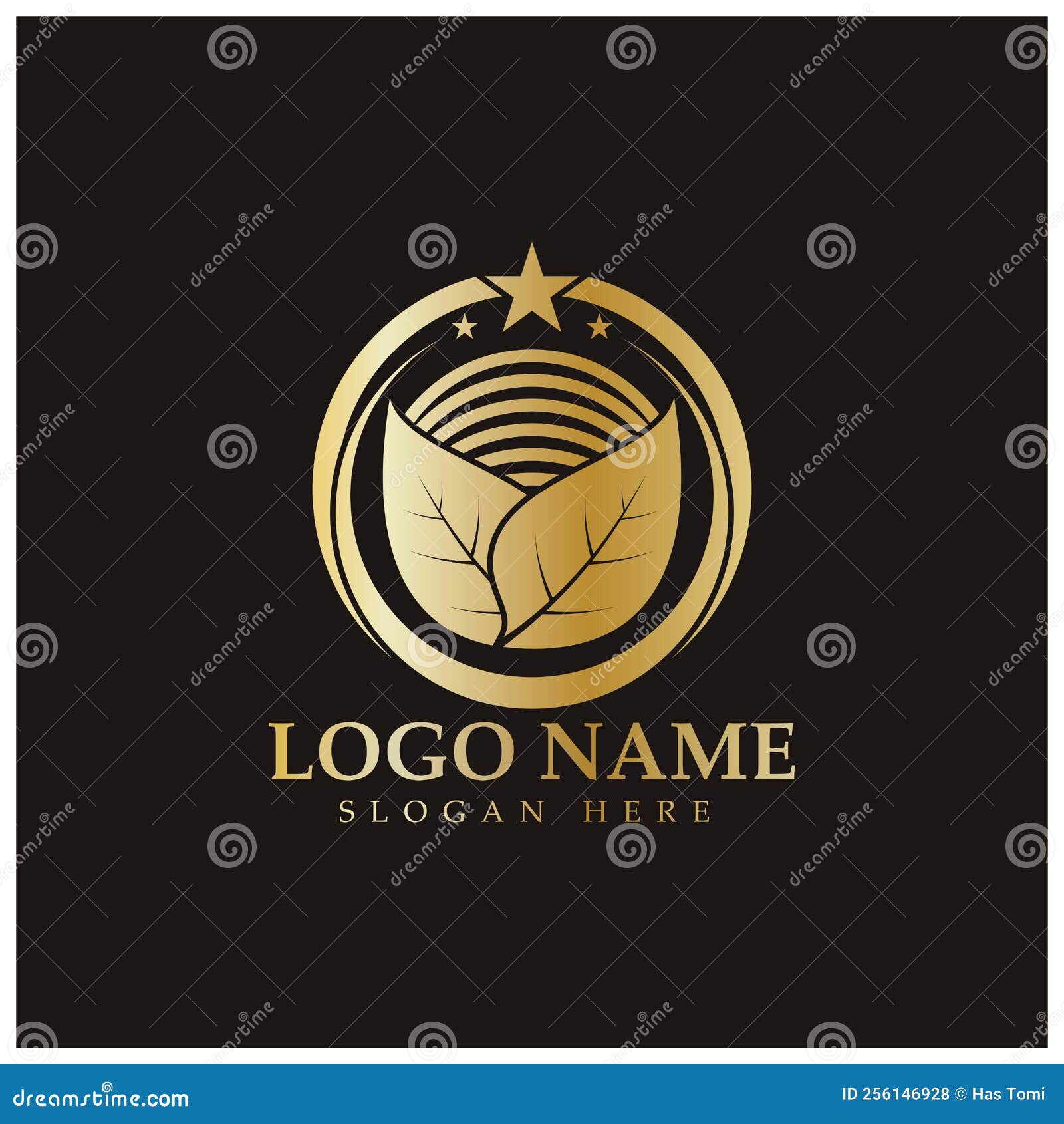 Tobacco Logo Design With Smoking Pipe And Plant Leaves In Hand Drawn ...