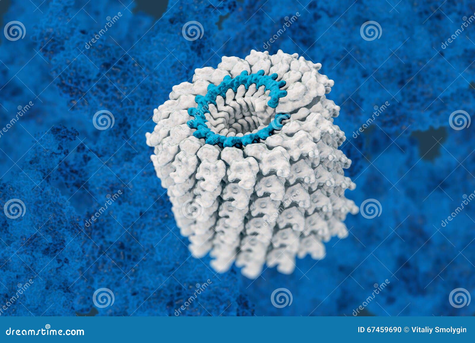 Tobacco Mosaic Virus. stock illustration. Illustration of cancer - 67459690