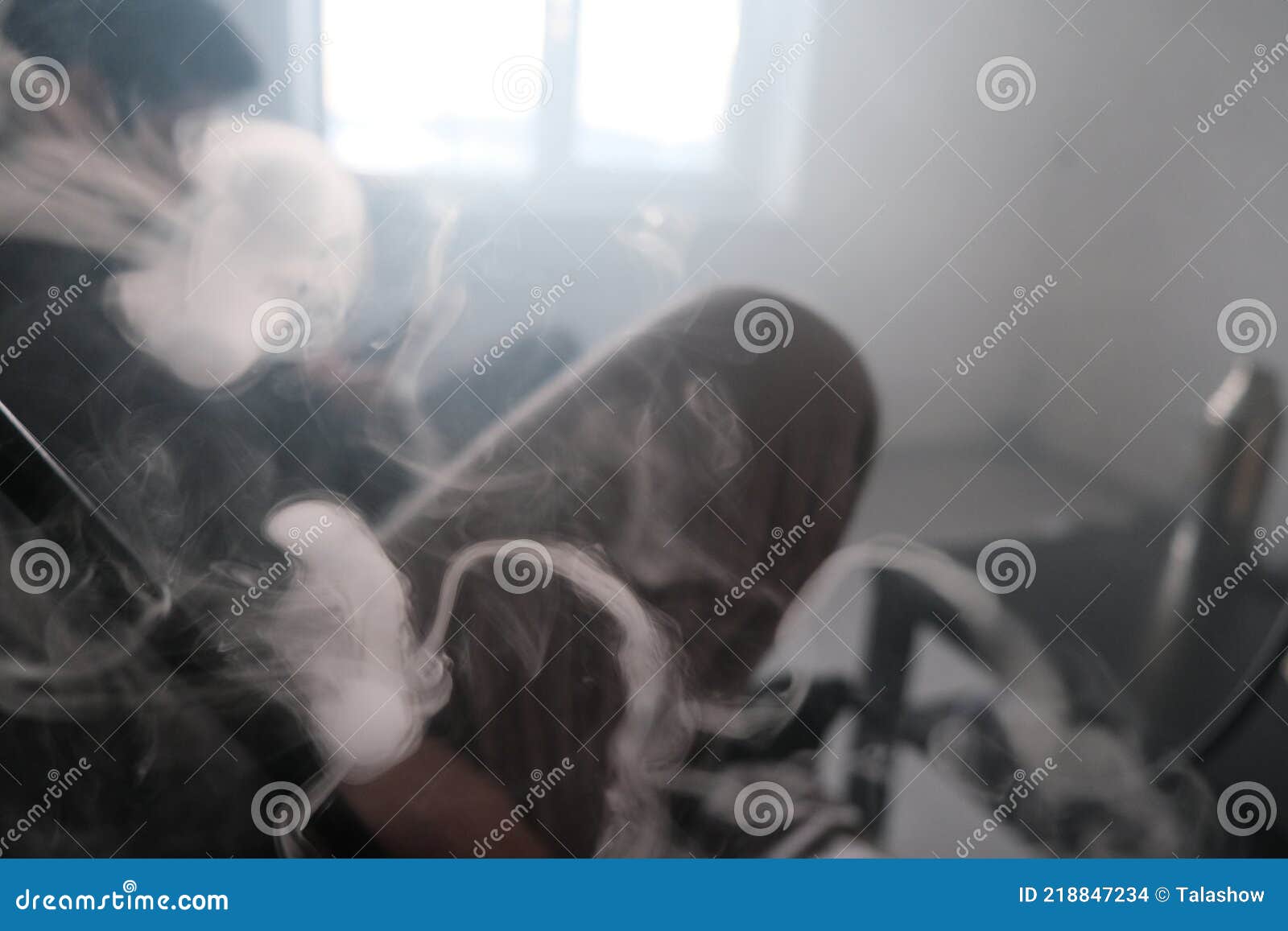 Tobacco Smoke while Smoking at Home Stock Photo - Image of abuse ...