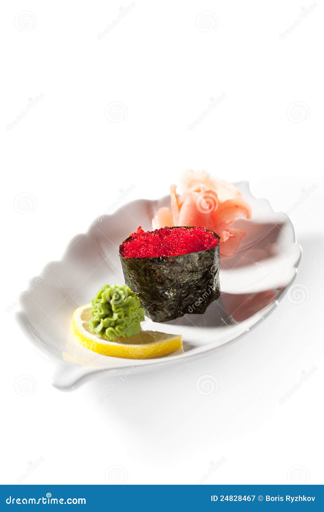 Tobiko Gunkan stock image. Image of slice, ginger, fresh - 24828467