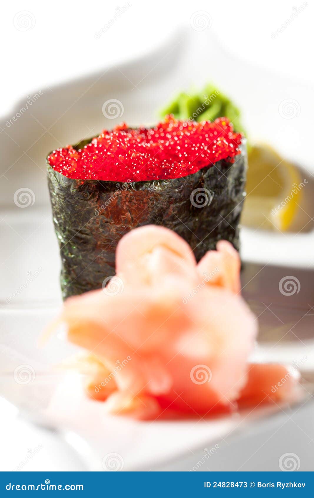 Tobiko Gunkan stock image. Image of japanese, lunch, delicacy - 24828473