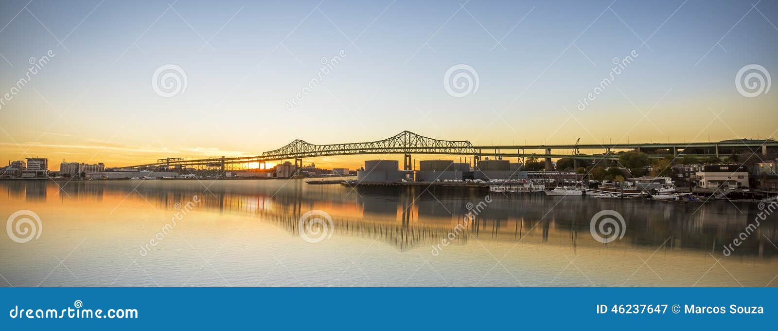 Tobin Bridge stock image. Image of sightseeing, charlestown - 46237647