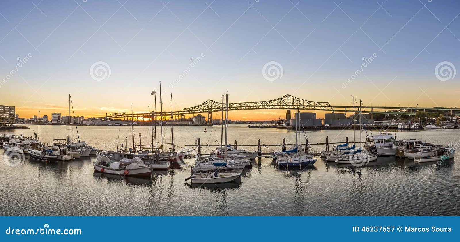 Tobin Bridge stock image. Image of massachusetts, sightseeing - 46237657
