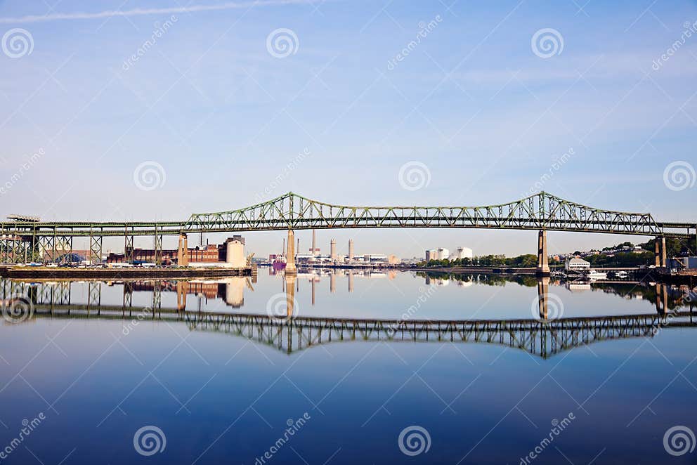 Tobin Memorial Bridge stock photo. Image of morning, architecture ...