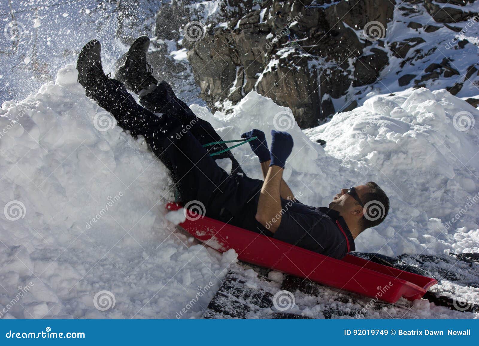 Tobogganing stock image. Image of rocky, beautiful, cold - 92019749