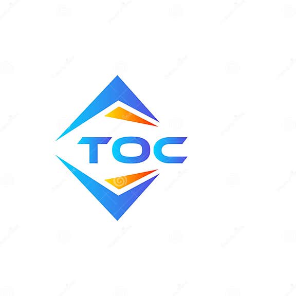 TOC Abstract Technology Logo Design on White Background. TOC Creative ...