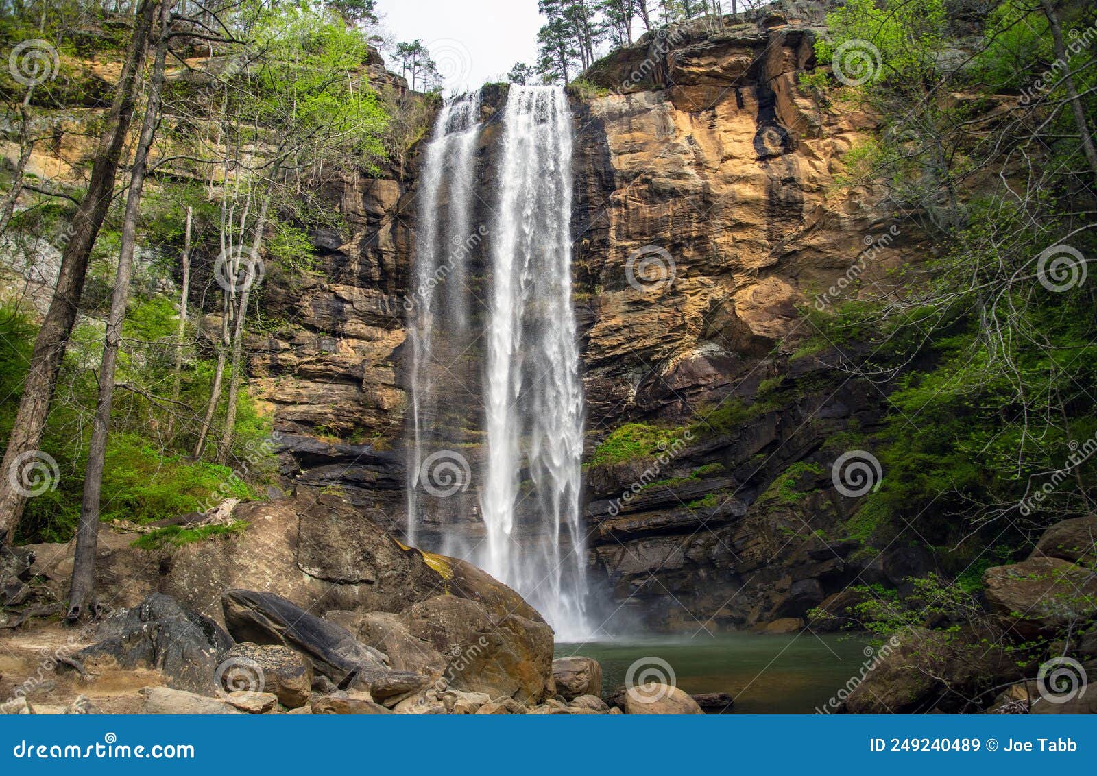 Toccoa Falls in Toccoa Falls, Georgia Stock Image - Image of landscape ...
