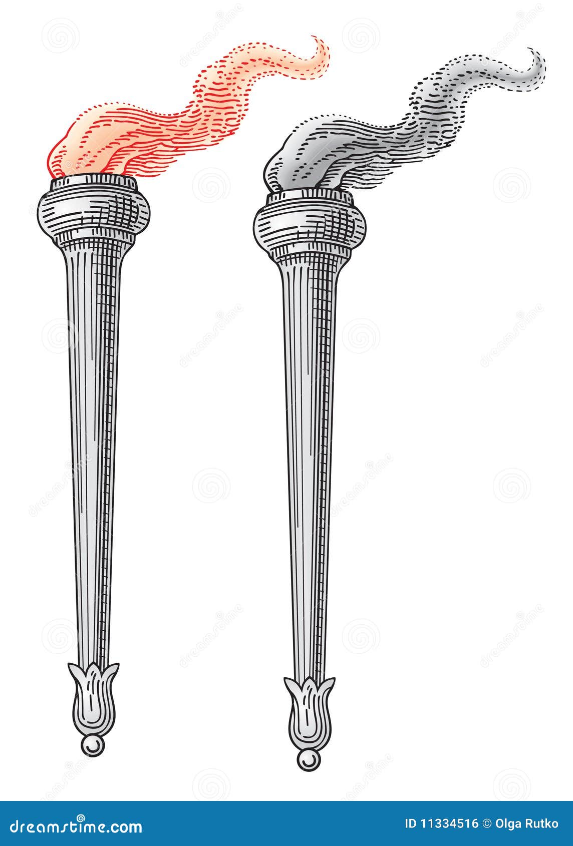 Tocha ilustração do vetor. Ilustração de metal, honra - 11334516