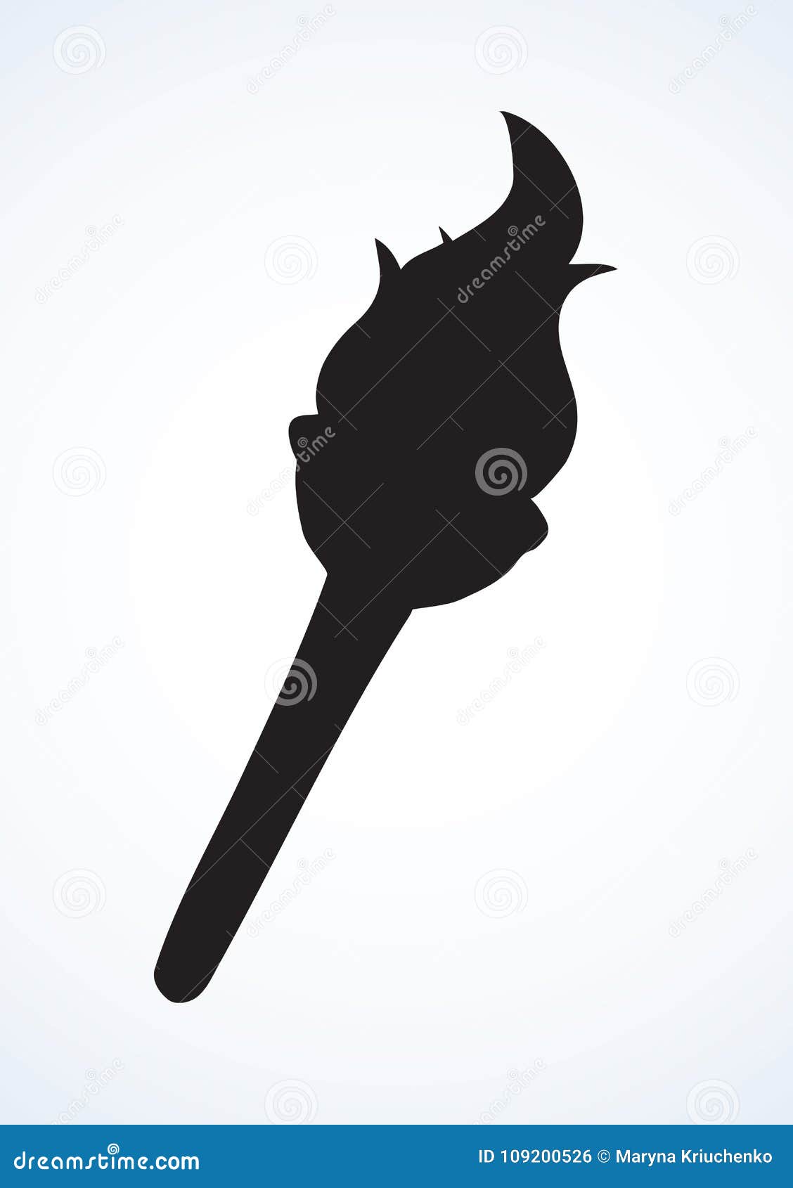 Tocha Desenho do vetor ilustração do vetor. Ilustração de chama - 109200526