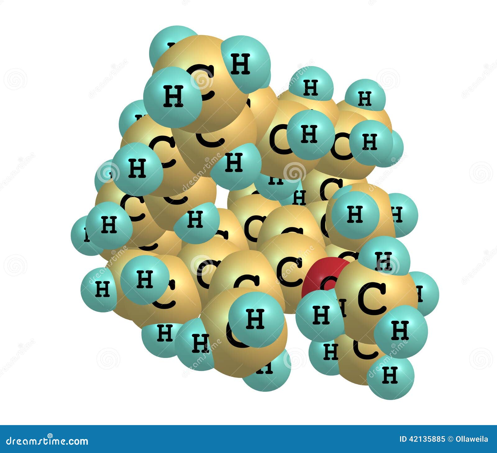 Tocopherol (vitamin E) Molecular Structure on White Background Stock ...