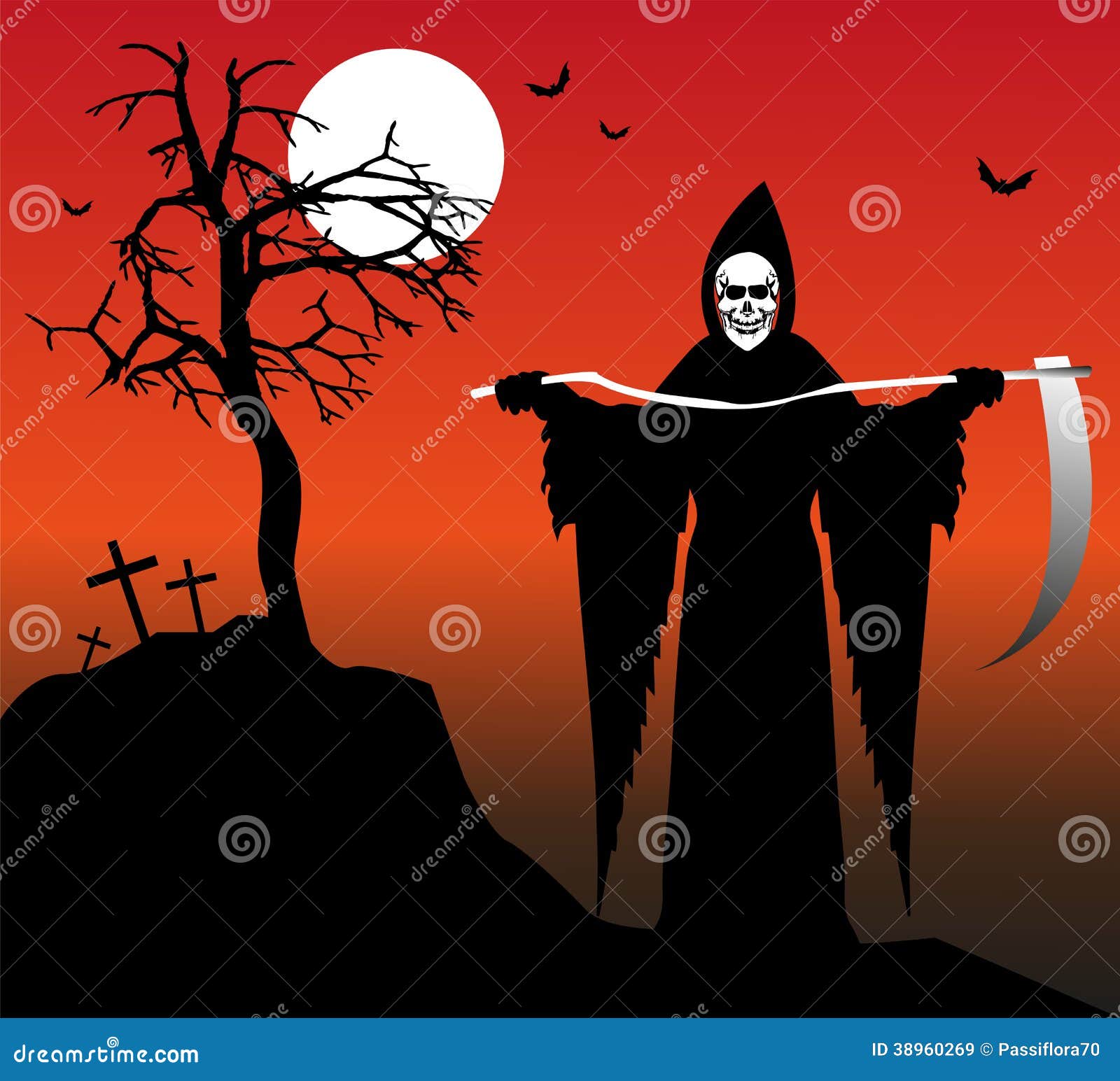 Tod vektor abbildung. Illustration von kreuze, terror - 38960269