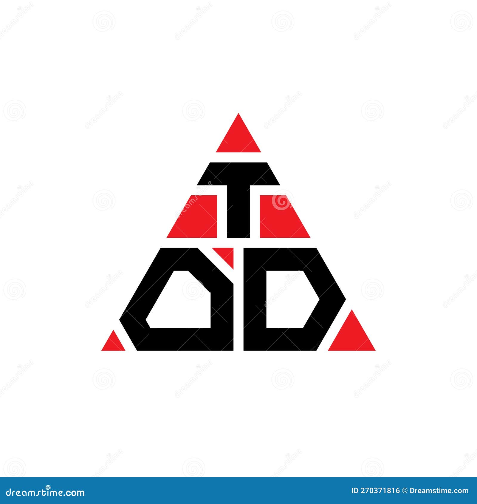 TOD Triangle Letter Logo Design with Triangle Shape. TOD Triangle Logo ...